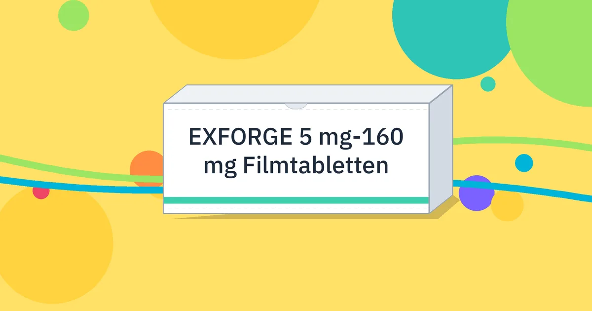 Symbolbild: Packung mit der Aufschrift EXFORGE 5 mg-160 mg Filmtabletten (PZN 07289624) – Verfügbarkeit und Bezug in Apotheken in Frankfurt am Main