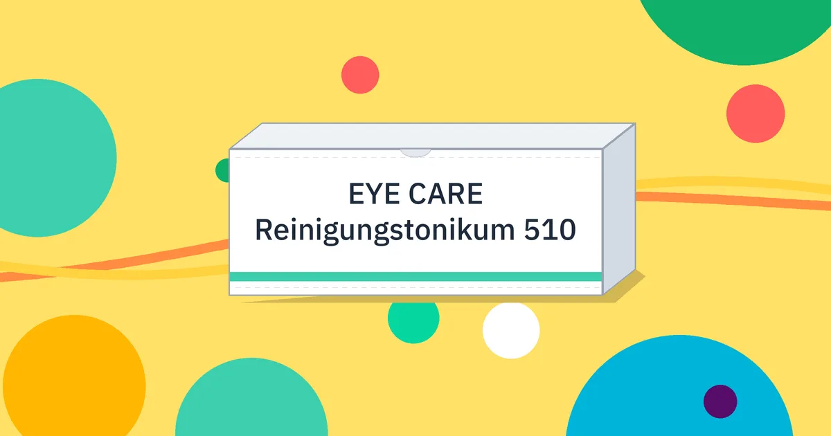 Symbolbild: Packung mit der Aufschrift EYE CARE Reinigungstonikum 510 (PZN 08518357) – Verfügbarkeit und Bezug in Apotheken in Frankfurt am Main