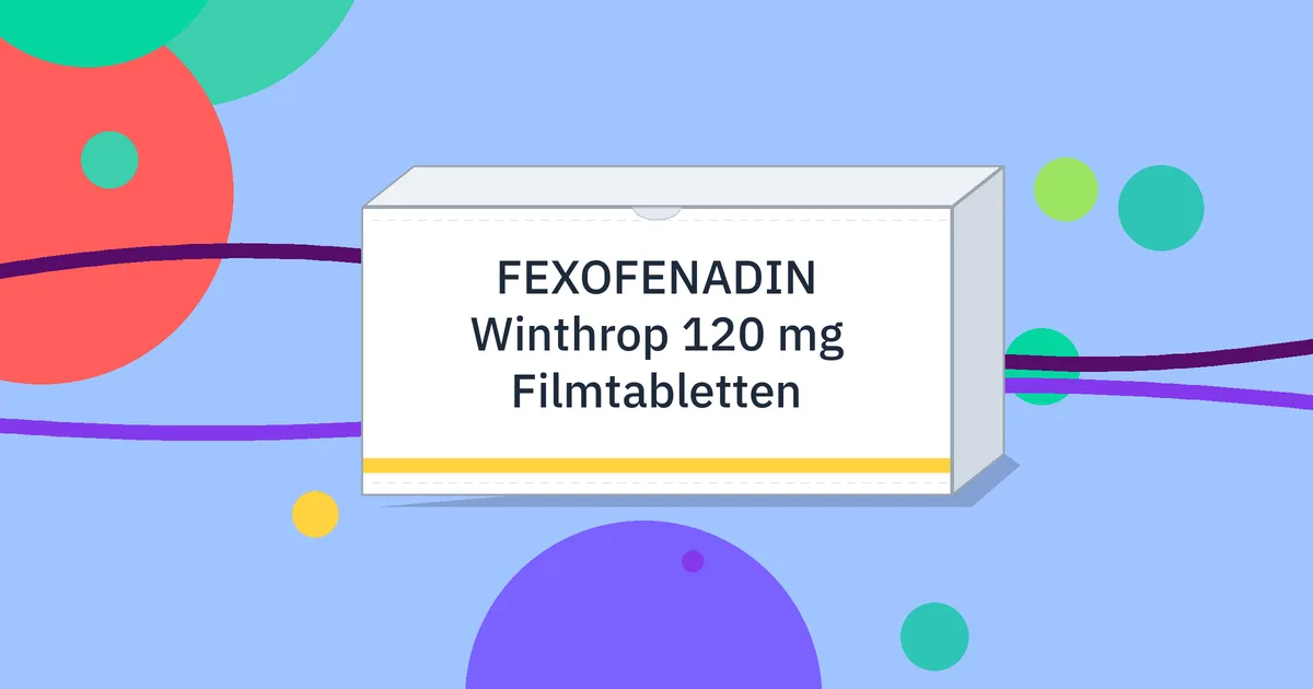 Symbolbild: Packung mit der Aufschrift FEXOFENADIN Winthrop 120 mg Filmtabletten (PZN 00039901) – Verfügbarkeit und Bezug in Apotheken in Frankfurt am Main