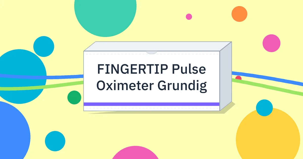 Symbolbild: Packung mit der Aufschrift FINGERTIP Pulse Oximeter Grundig (PZN 19402770) – Verfügbarkeit und Bezug in Apotheken in Frankfurt am Main