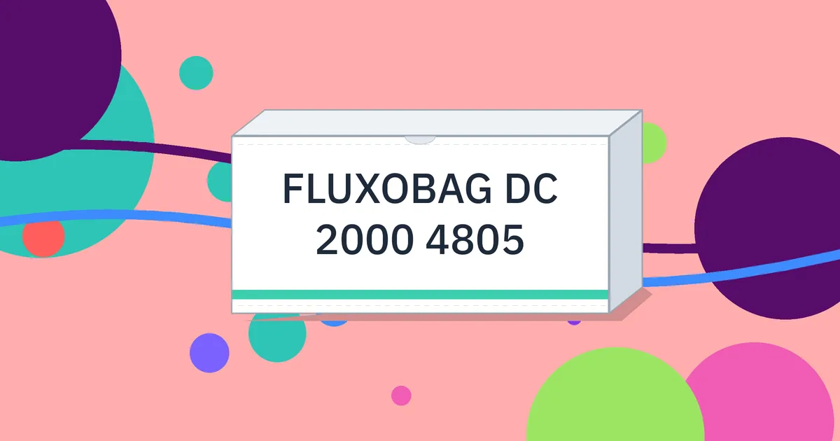 Symbolbild: Packung mit der Aufschrift FLUXOBAG DC 2000 4805 (PZN 05362357) – Verfügbarkeit und Bezug in Apotheken in Frankfurt am Main