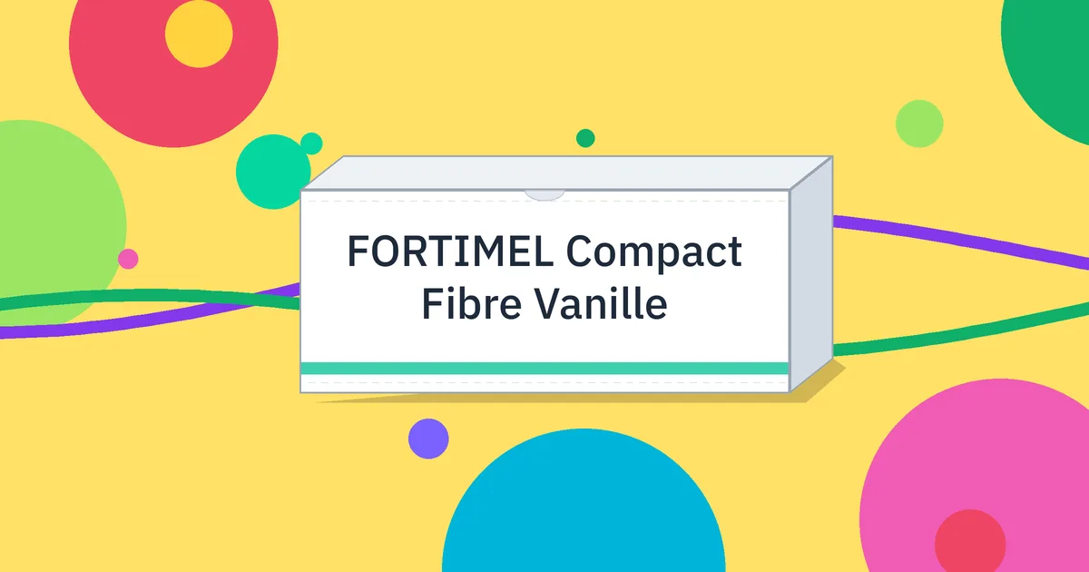Symbolbild: Packung mit der Aufschrift FORTIMEL Compact Fibre Vanille (PZN 20043862) – Verfügbarkeit und Bezug in Apotheken in Frankfurt am Main