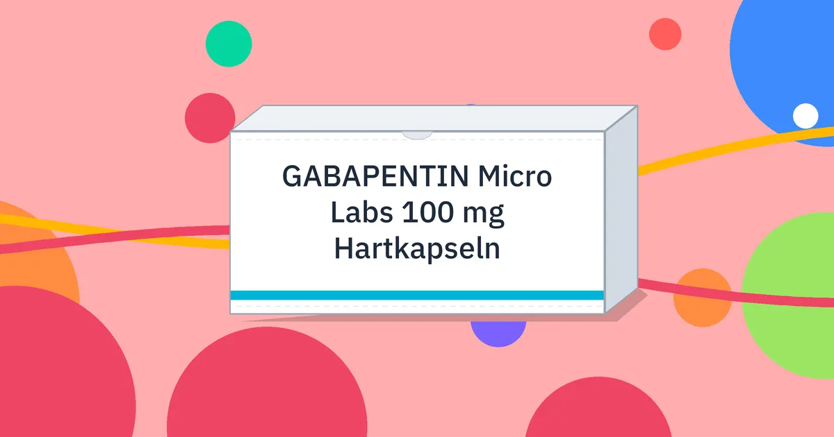 Symbolbild: Packung mit der Aufschrift GABAPENTIN Micro Labs 100 mg Hartkapseln (PZN 10517069) – Verfügbarkeit und Bezug in Apotheken in Frankfurt am Main