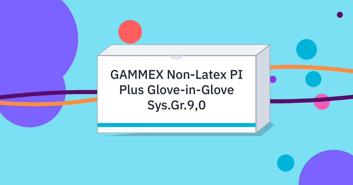 Symbolbild: Packung mit der Aufschrift GAMMEX Non-Latex PI Plus Glove-in-Glove Sys.Gr.9,0 (PZN 18379595) – Verfügbarkeit und Bezug in Apotheken in Frankfurt am Main