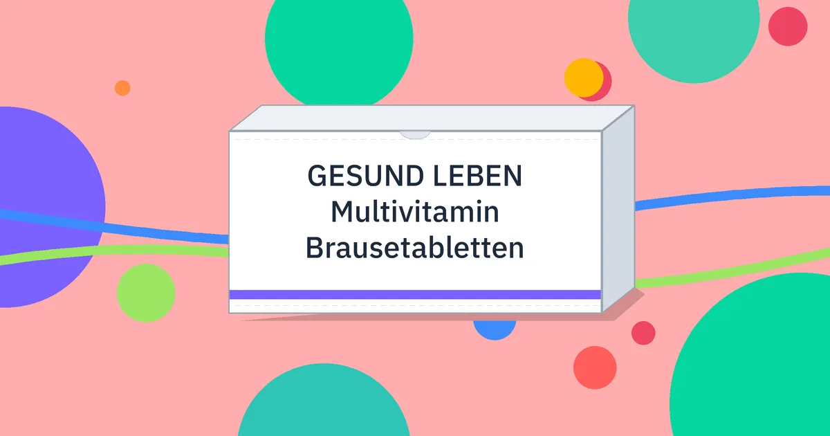 Symbolbild: Packung mit der Aufschrift GESUND LEBEN Multivitamin Brausetabletten (PZN 04984909) – Verfügbarkeit und Bezug in Apotheken in Frankfurt am Main