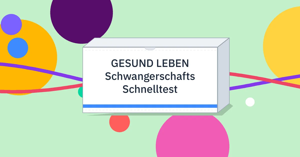 Symbolbild: Packung mit der Aufschrift GESUND LEBEN Schwangerschafts Schnelltest (PZN 05950410) – Verfügbarkeit und Bezug in Apotheken in Frankfurt am Main
