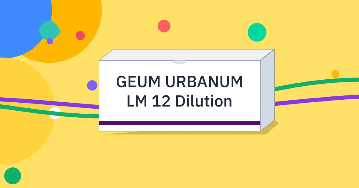 Symbolbild: Packung mit der Aufschrift GEUM URBANUM LM 12 Dilution (PZN 13543742) – Verfügbarkeit und Bezug in Apotheken in Frankfurt am Main