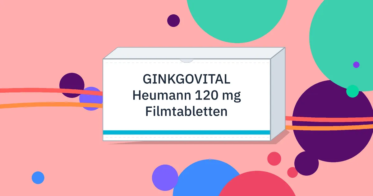 Symbolbild: Packung mit der Aufschrift GINKGOVITAL Heumann 120 mg Filmtabletten (PZN 11526231) – Verfügbarkeit und Bezug in Apotheken in Frankfurt am Main