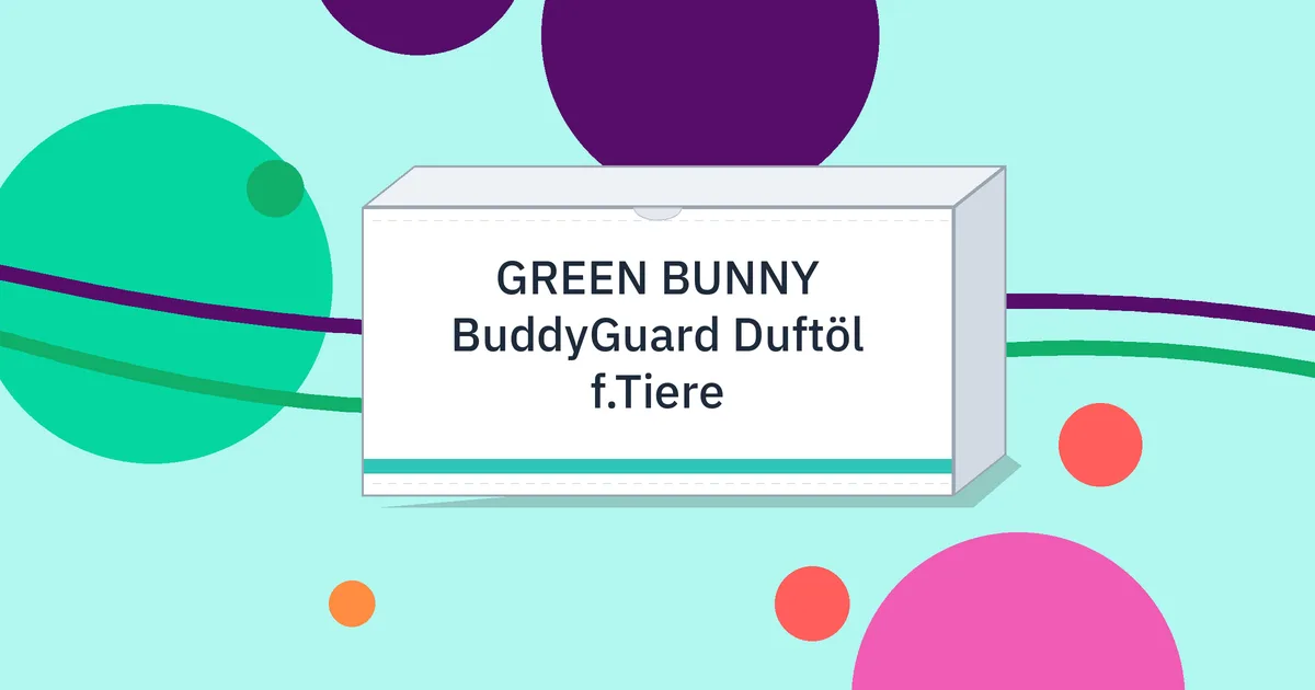 Symbolbild: Packung mit der Aufschrift GREEN BUNNY BuddyGuard Duftöl f.Tiere (PZN 19639101) – Verfügbarkeit und Bezug in Apotheken in Frankfurt am Main