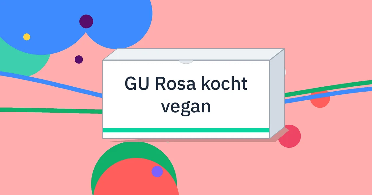 Symbolbild: Packung mit der Aufschrift GU Rosa kocht vegan (PZN 18266508) – Verfügbarkeit und Bezug in Apotheken in Frankfurt am Main