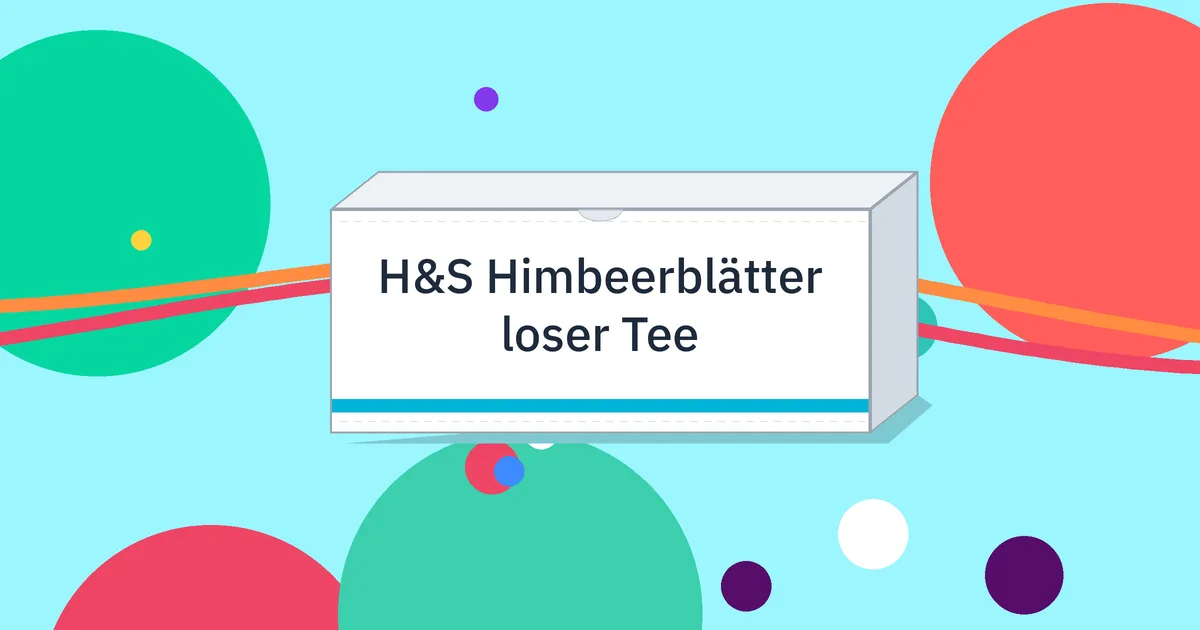 Symbolbild: Packung mit der Aufschrift H&S Himbeerblätter loser Tee (PZN 13515390) – Verfügbarkeit und Bezug in Apotheken in Frankfurt am Main