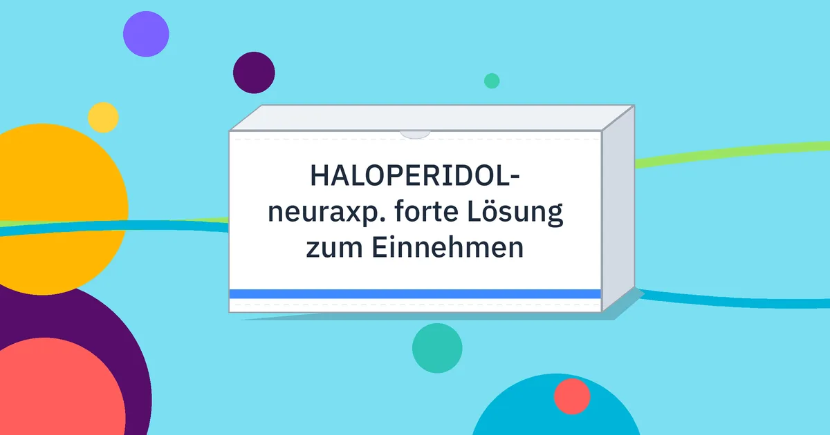 Symbolbild: Packung mit der Aufschrift HALOPERIDOL-neuraxp. forte Lösung zum Einnehmen (PZN 03316241) – Verfügbarkeit und Bezug in Apotheken in Frankfurt am Main