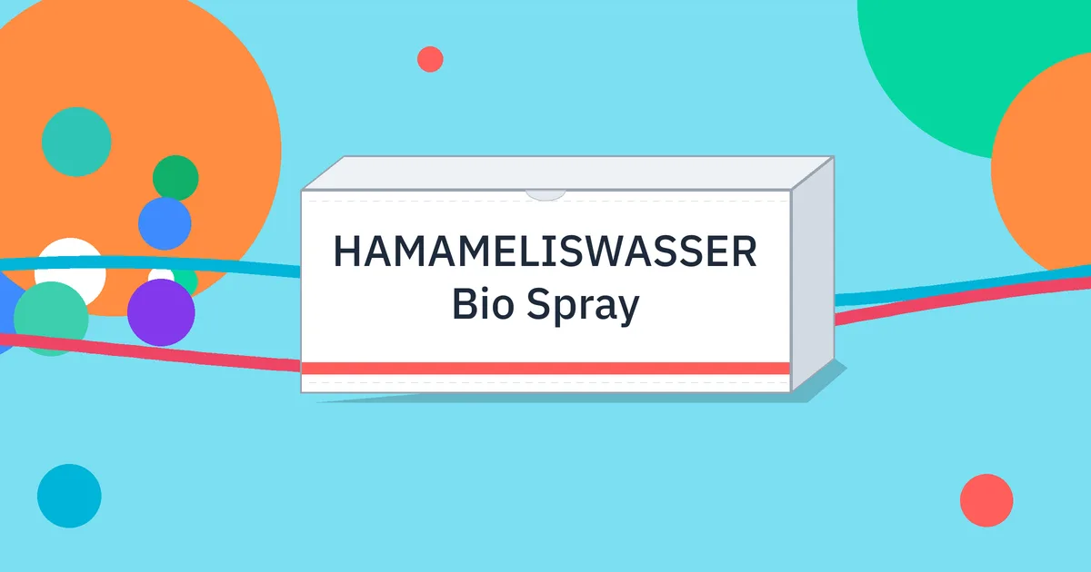 Symbolbild: Packung mit der Aufschrift HAMAMELISWASSER Bio Spray (PZN 18191911) – Verfügbarkeit und Bezug in Apotheken in Frankfurt am Main