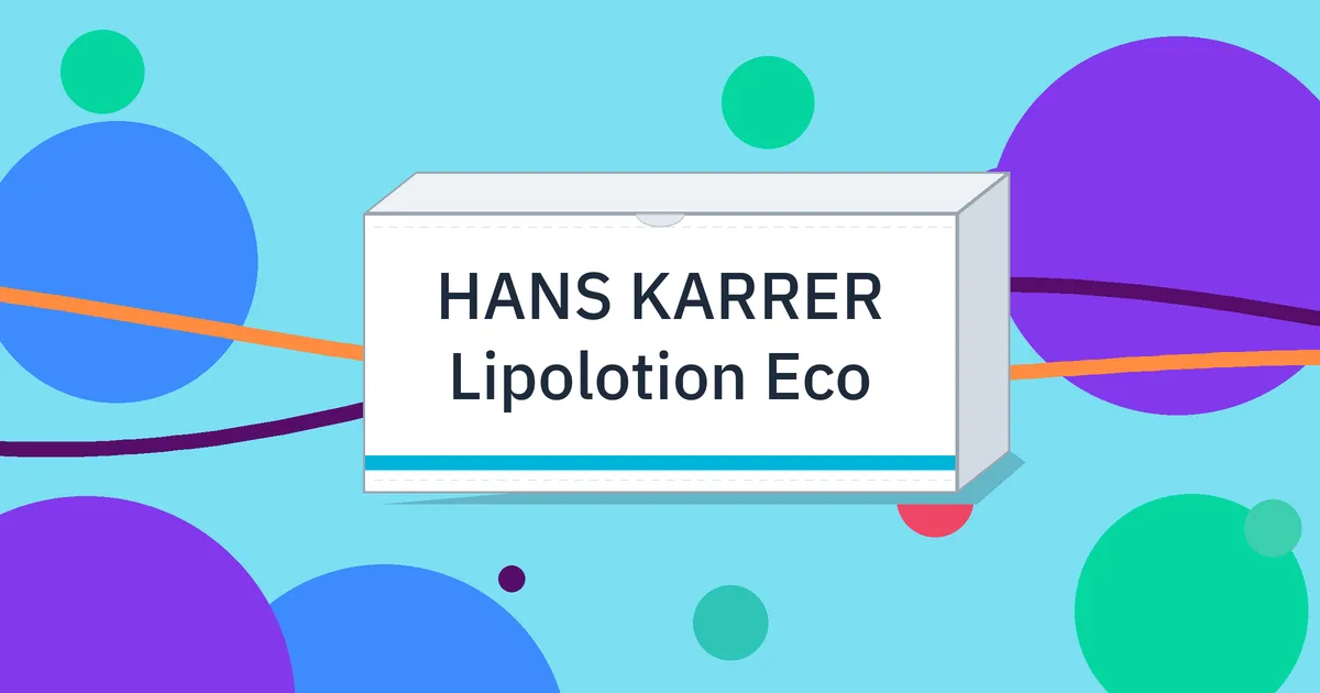 Symbolbild: Packung mit der Aufschrift HANS KARRER Lipolotion Eco (PZN 01111115) – Verfügbarkeit und Bezug in Apotheken in Frankfurt am Main