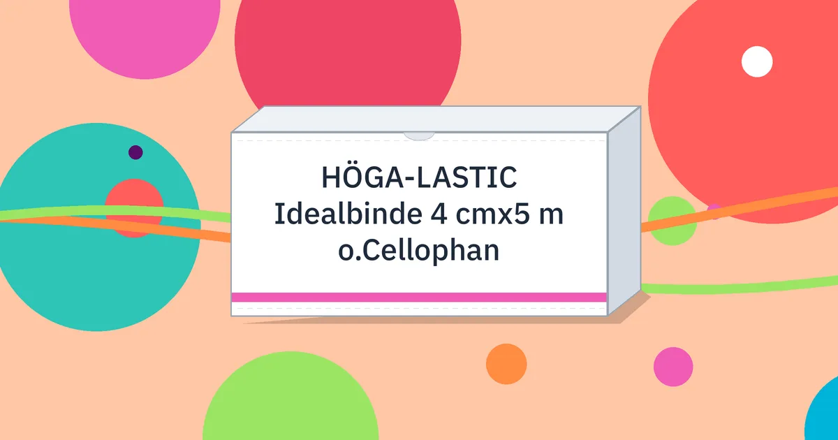 Symbolbild: Packung mit der Aufschrift HÖGA-LASTIC Idealbinde 4 cmx5 m o.Cellophan (PZN 08602980) – Verfügbarkeit und Bezug in Apotheken in Frankfurt am Main