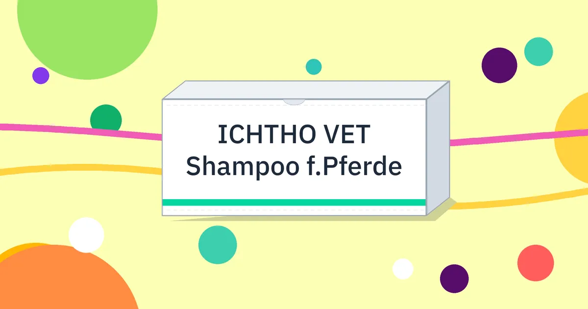 Symbolbild: Packung mit der Aufschrift ICHTHO VET Shampoo f.Pferde (PZN 11870141) – Verfügbarkeit und Bezug in Apotheken in Frankfurt am Main