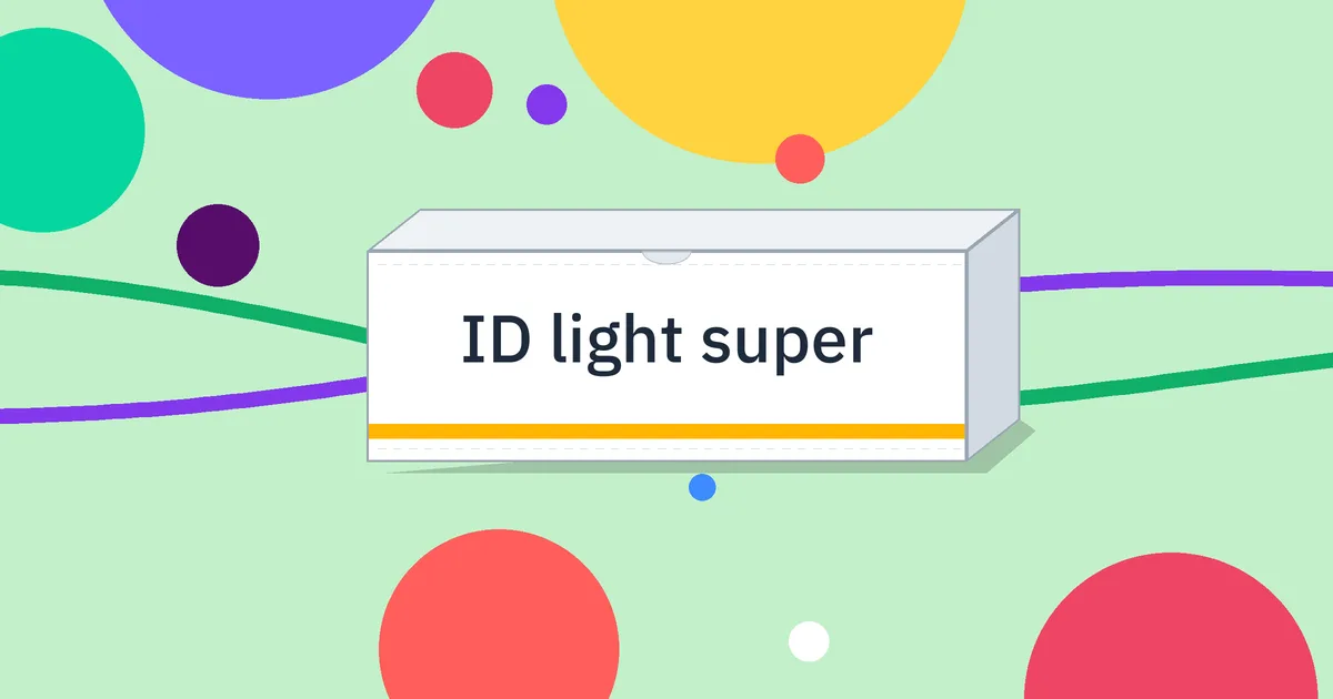Symbolbild: Packung mit der Aufschrift ID light super (PZN 12557191) – Verfügbarkeit und Bezug in Apotheken in Frankfurt am Main