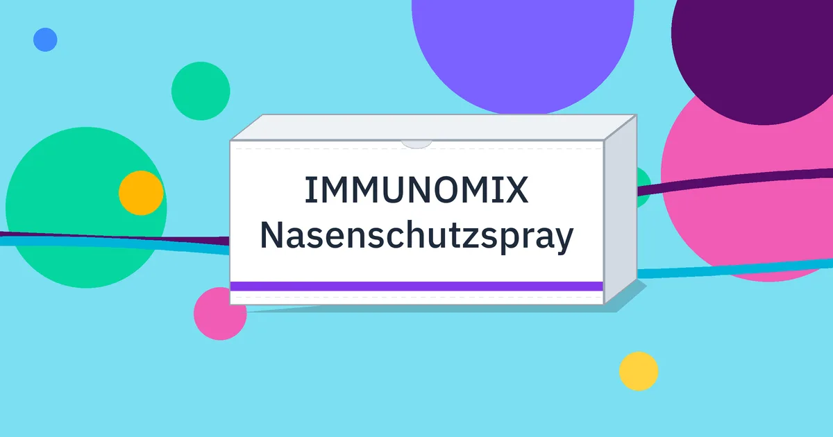 Symbolbild: Packung mit der Aufschrift IMMUNOMIX Nasenschutzspray (PZN 17306559) – Verfügbarkeit und Bezug in Apotheken in Frankfurt am Main