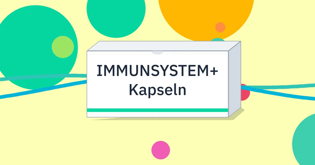 Symbolbild: Packung mit der Aufschrift IMMUNSYSTEM+ Kapseln (PZN 17426281) – Verfügbarkeit und Bezug in Apotheken in Frankfurt am Main
