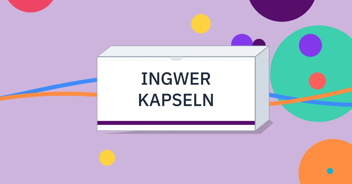 Symbolbild: Packung mit der Aufschrift INGWER KAPSELN (PZN 01316389) – Verfügbarkeit und Bezug in Apotheken in Frankfurt am Main