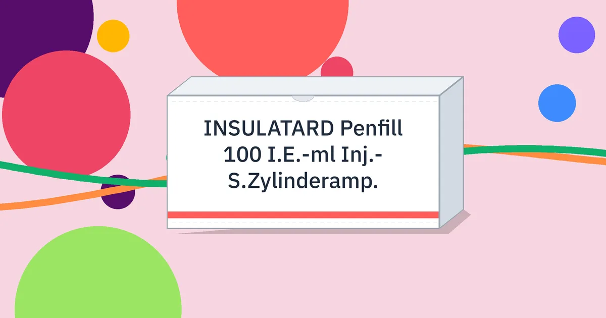 Symbolbild: Packung mit der Aufschrift INSULATARD Penfill 100 I.E.-ml Inj.-S.Zylinderamp. (PZN 18113704) – Verfügbarkeit und Bezug in Apotheken in Frankfurt am Main