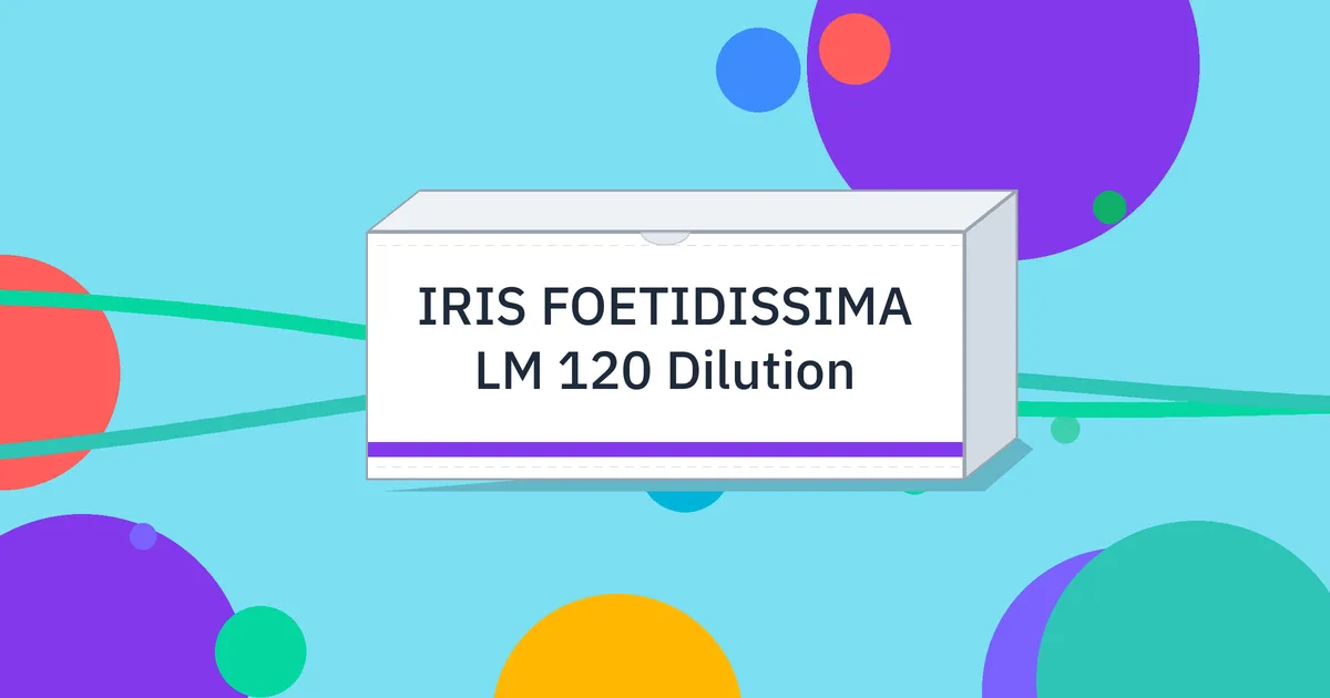 Symbolbild: Packung mit der Aufschrift IRIS FOETIDISSIMA LM 120 Dilution (PZN 12914219) – Verfügbarkeit und Bezug in Apotheken in Frankfurt am Main
