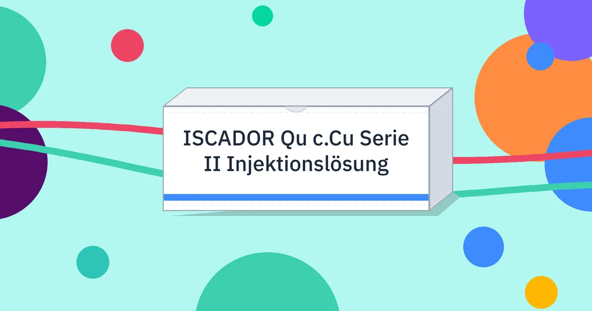 Symbolbild: Packung mit der Aufschrift ISCADOR Qu c.Cu Serie II Injektionslösung (PZN 09751682) – Verfügbarkeit und Bezug in Apotheken in Frankfurt am Main