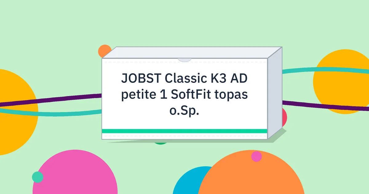 Symbolbild: Packung mit der Aufschrift JOBST Classic K3 AD petite 1 SoftFit topas o.Sp. (PZN 14223494) – Verfügbarkeit und Bezug in Apotheken in Frankfurt am Main