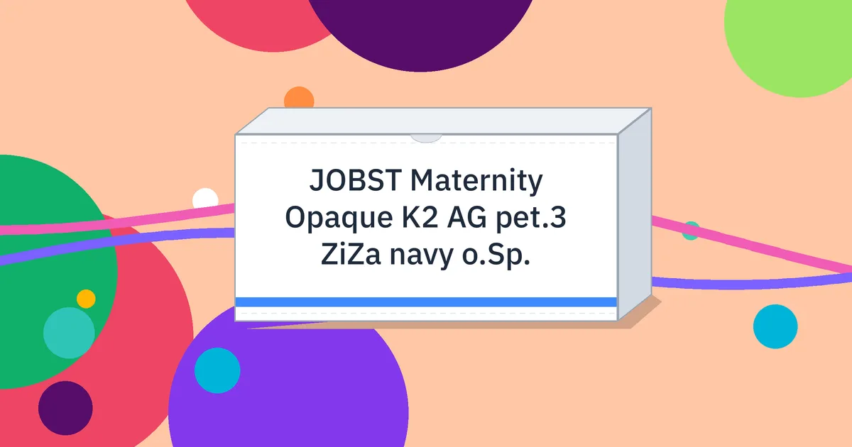 Symbolbild: Packung mit der Aufschrift JOBST Maternity Opaque K2 AG pet.3 ZiZa navy o.Sp. (PZN 15860748) – Verfügbarkeit und Bezug in Apotheken in Frankfurt am Main