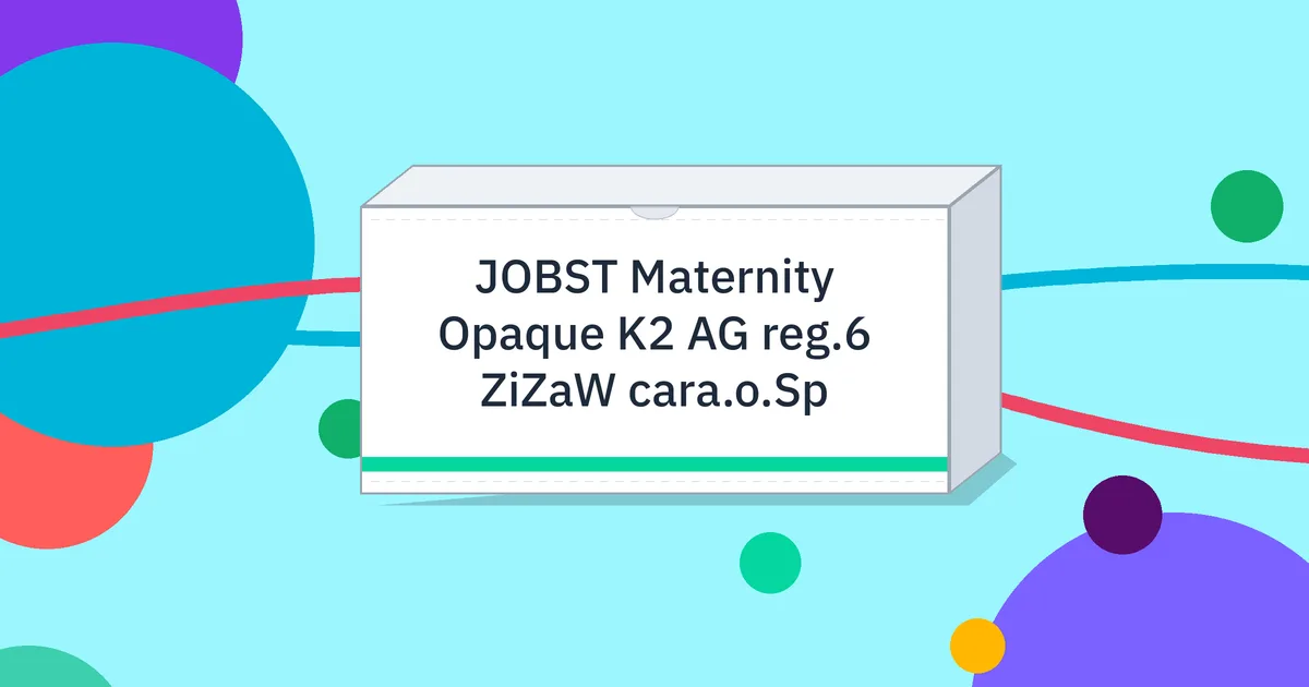 Symbolbild: Packung mit der Aufschrift JOBST Maternity Opaque K2 AG reg.6 ZiZaW cara.o.Sp (PZN 15851264) – Verfügbarkeit und Bezug in Apotheken in Frankfurt am Main