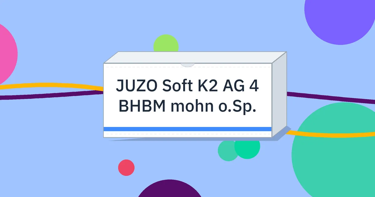 Symbolbild: Packung mit der Aufschrift JUZO Soft K2 AG 4 BHBM mohn o.Sp. (PZN 14861177) – Verfügbarkeit und Bezug in Apotheken in Frankfurt am Main