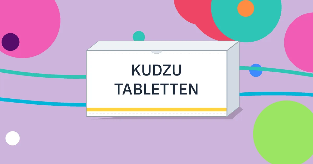 Symbolbild: Packung mit der Aufschrift KUDZU TABLETTEN (PZN 02164421) – Verfügbarkeit und Bezug in Apotheken in Frankfurt am Main
