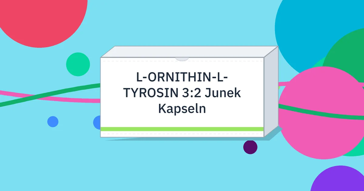 Symbolbild: Packung mit der Aufschrift L-ORNITHIN-L-TYROSIN 3:2 Junek Kapseln (PZN 00983445) – Verfügbarkeit und Bezug in Apotheken in Frankfurt am Main