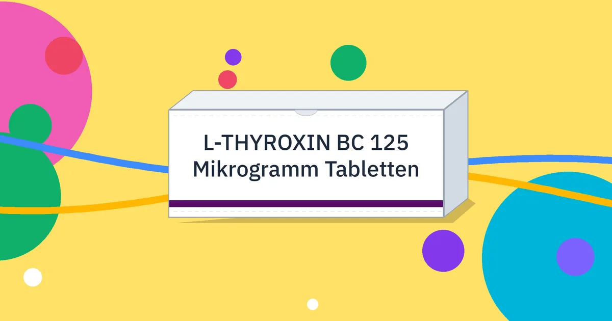 Symbolbild: Packung mit der Aufschrift L-THYROXIN BC 125 Mikrogramm Tabletten (PZN 17627714) – Verfügbarkeit und Bezug in Apotheken in Frankfurt am Main