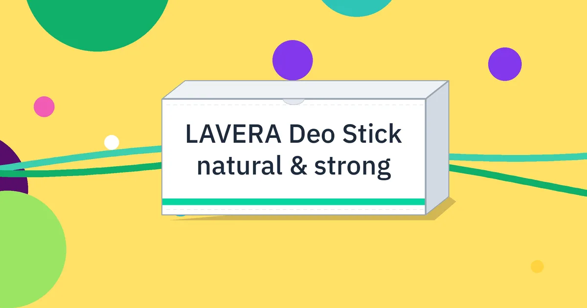 Symbolbild: Packung mit der Aufschrift LAVERA Deo Stick natural & strong (PZN 20182109) – Verfügbarkeit und Bezug in Apotheken in Frankfurt am Main