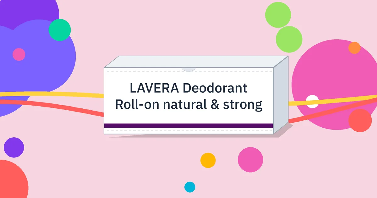 Symbolbild: Packung mit der Aufschrift LAVERA Deodorant Roll-on natural & strong (PZN 16809287) – Verfügbarkeit und Bezug in Apotheken in Frankfurt am Main