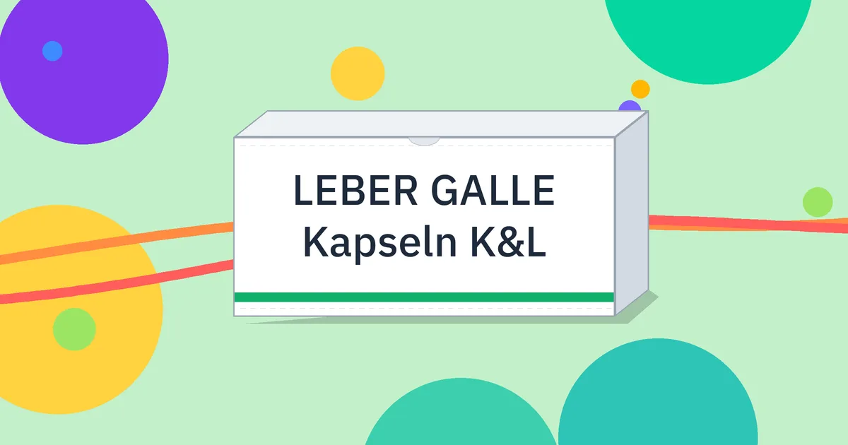Symbolbild: Packung mit der Aufschrift LEBER GALLE Kapseln K&L (PZN 16900906) – Verfügbarkeit und Bezug in Apotheken in Frankfurt am Main