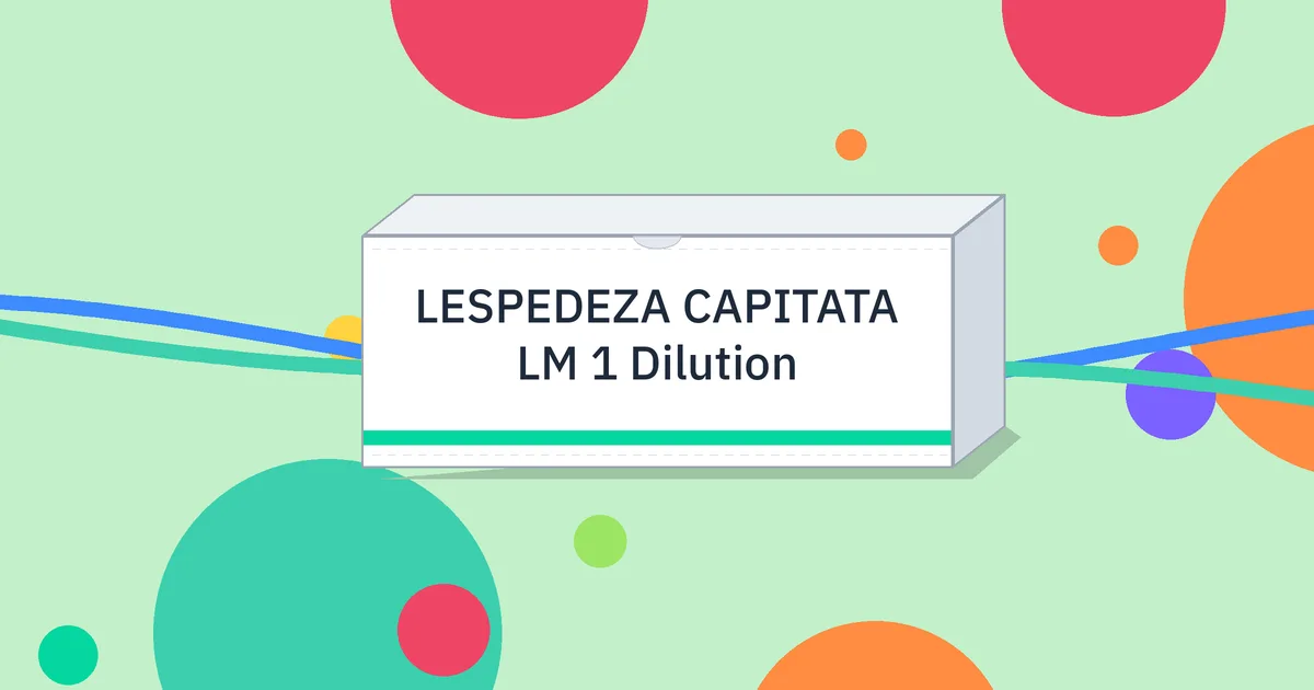 Symbolbild: Packung mit der Aufschrift LESPEDEZA CAPITATA LM 1 Dilution (PZN 13527186) – Verfügbarkeit und Bezug in Apotheken in Frankfurt am Main