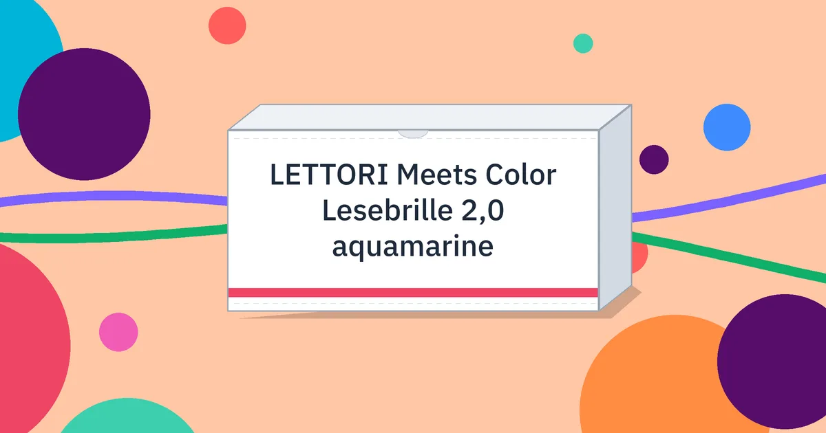 Symbolbild: Packung mit der Aufschrift LETTORI Meets Color Lesebrille 2,0 aquamarine (PZN 11142016) – Verfügbarkeit und Bezug in Apotheken in Frankfurt am Main