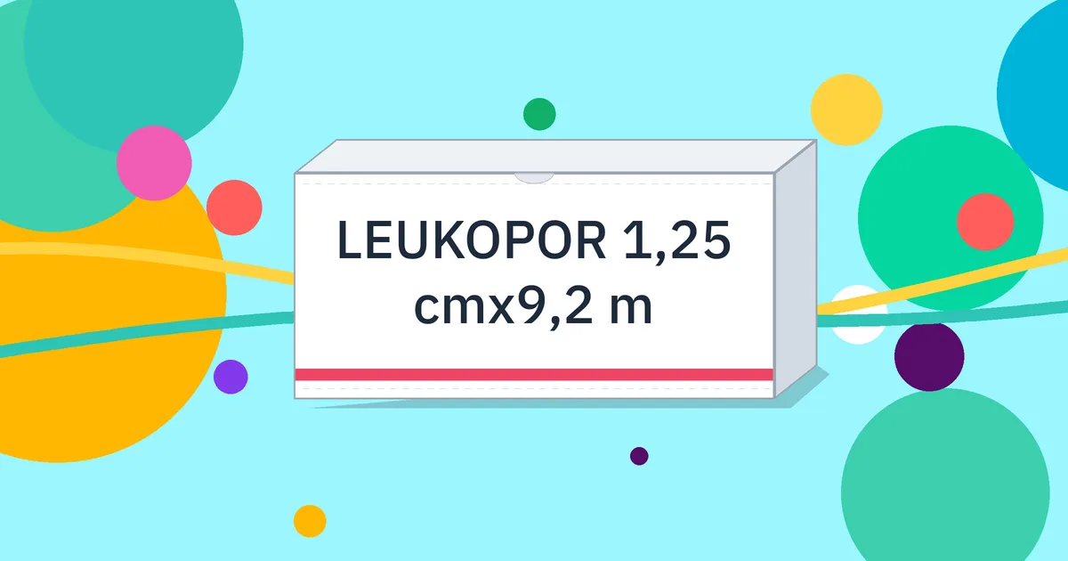 Symbolbild: Packung mit der Aufschrift LEUKOPOR 1,25 cmx9,2 m (PZN 04593600) – Verfügbarkeit und Bezug in Apotheken in Frankfurt am Main