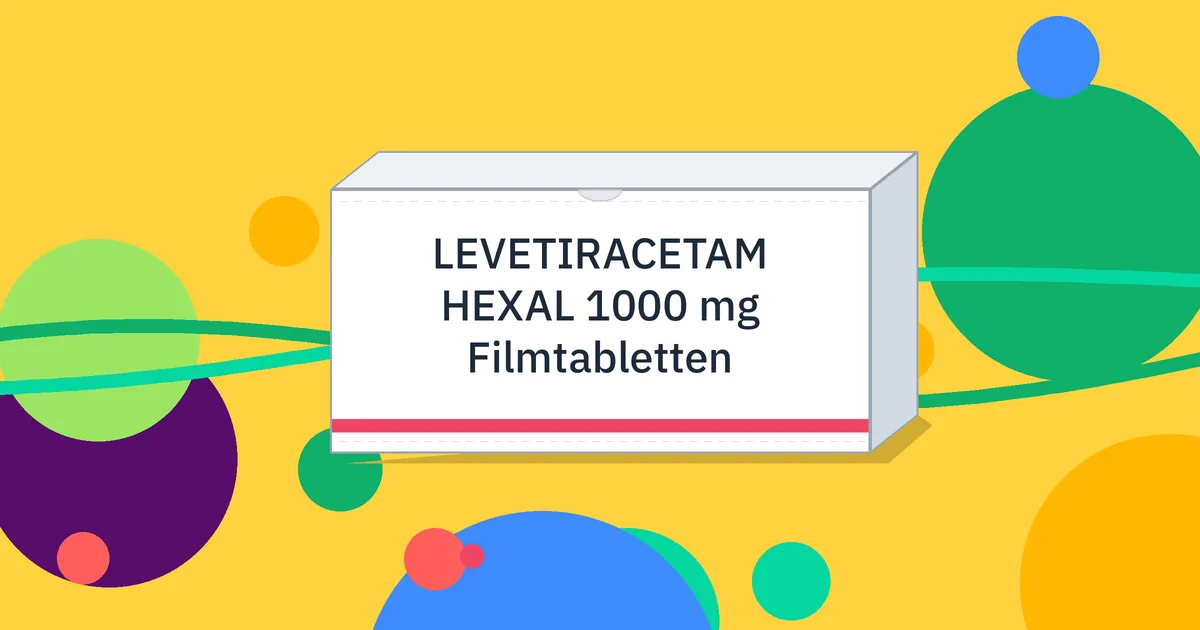 Symbolbild: Packung mit der Aufschrift LEVETIRACETAM HEXAL 1000 mg Filmtabletten (PZN 09123282) – Verfügbarkeit und Bezug in Apotheken in Frankfurt am Main