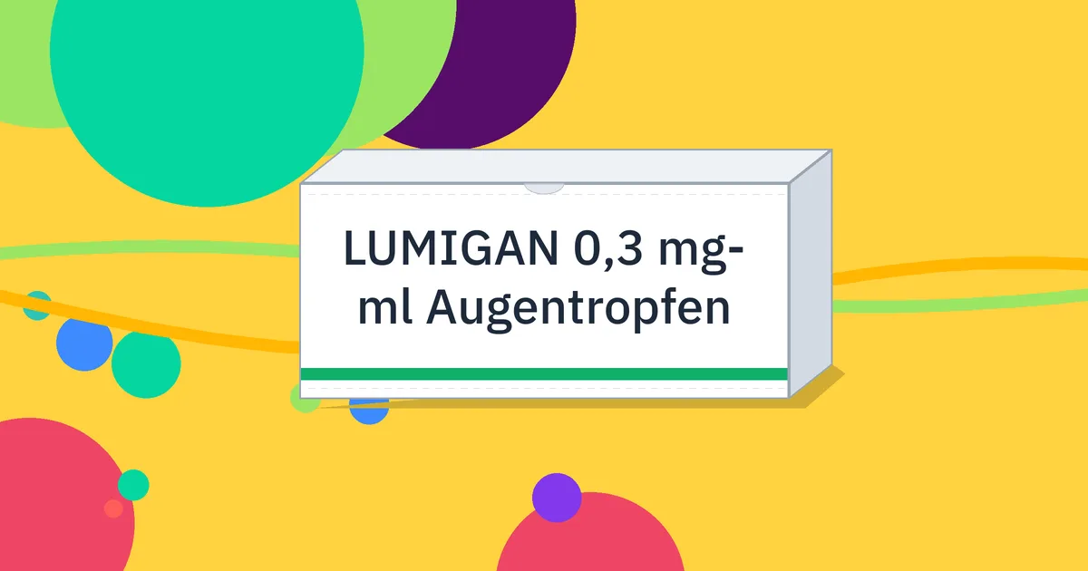 Symbolbild: Packung mit der Aufschrift LUMIGAN 0,3 mg-ml Augentropfen (PZN 10199497) – Verfügbarkeit und Bezug in Apotheken in Frankfurt am Main