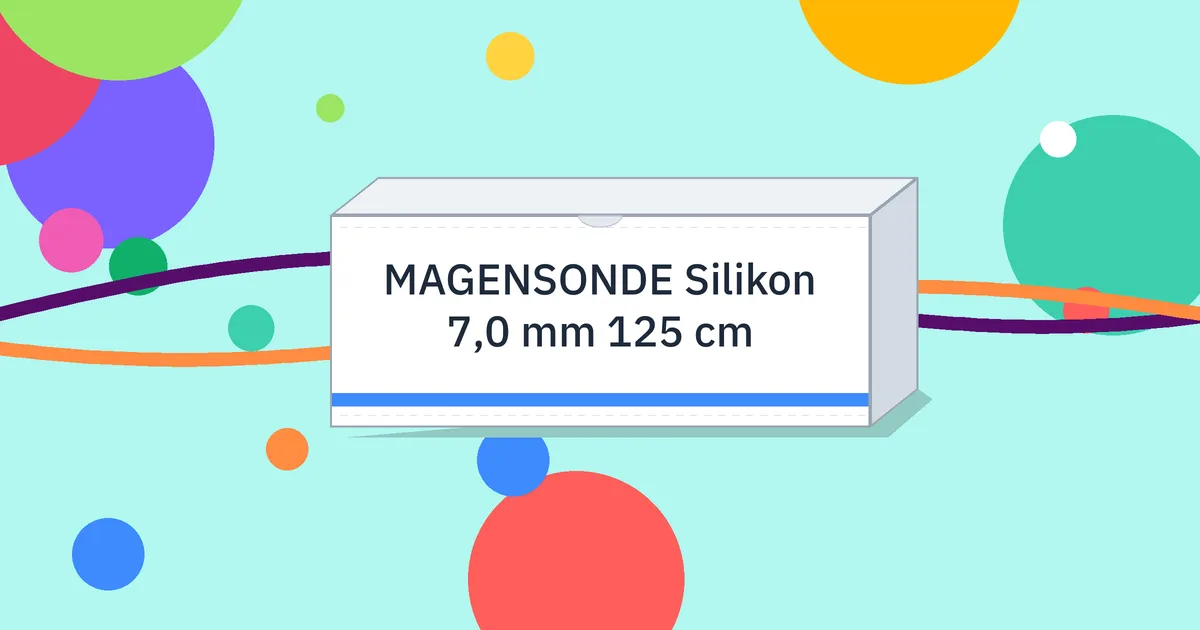 Symbolbild: Packung mit der Aufschrift MAGENSONDE Silikon 7,0 mm 125 cm (PZN 00989689) – Verfügbarkeit und Bezug in Apotheken in Frankfurt am Main