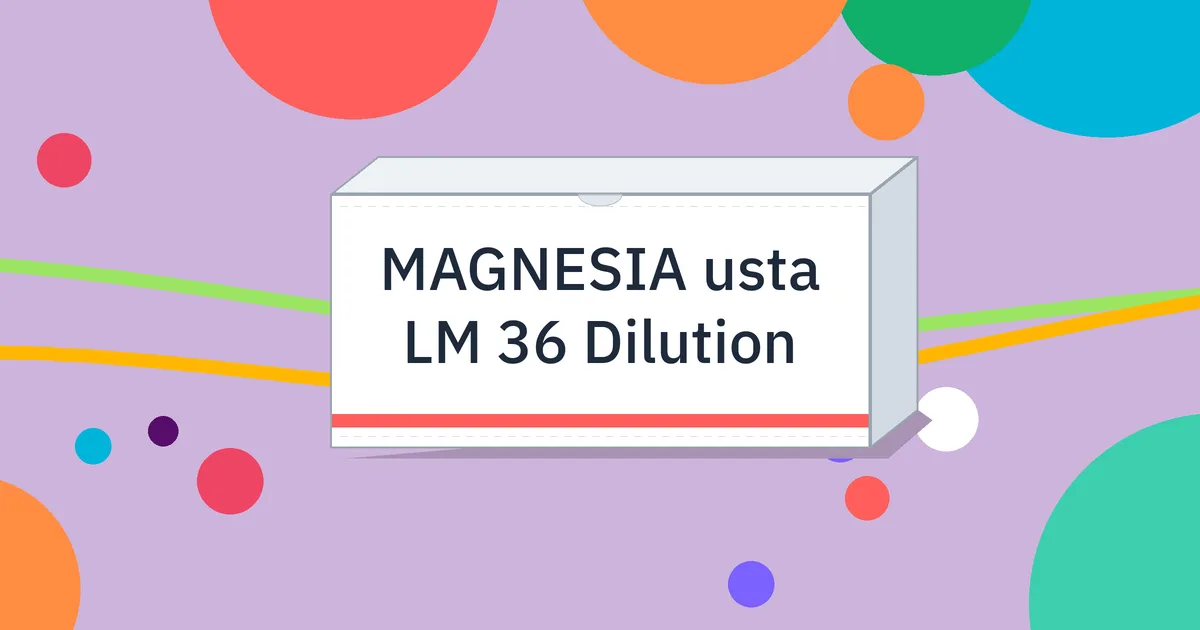 Symbolbild: Packung mit der Aufschrift MAGNESIA usta LM 36 Dilution (PZN 13539189) – Verfügbarkeit und Bezug in Apotheken in Frankfurt am Main