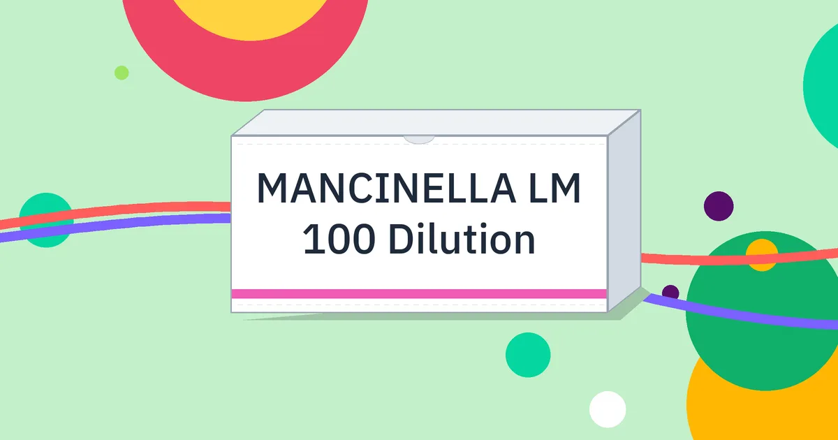Symbolbild: Packung mit der Aufschrift MANCINELLA LM 100 Dilution (PZN 13541097) – Verfügbarkeit und Bezug in Apotheken in Frankfurt am Main