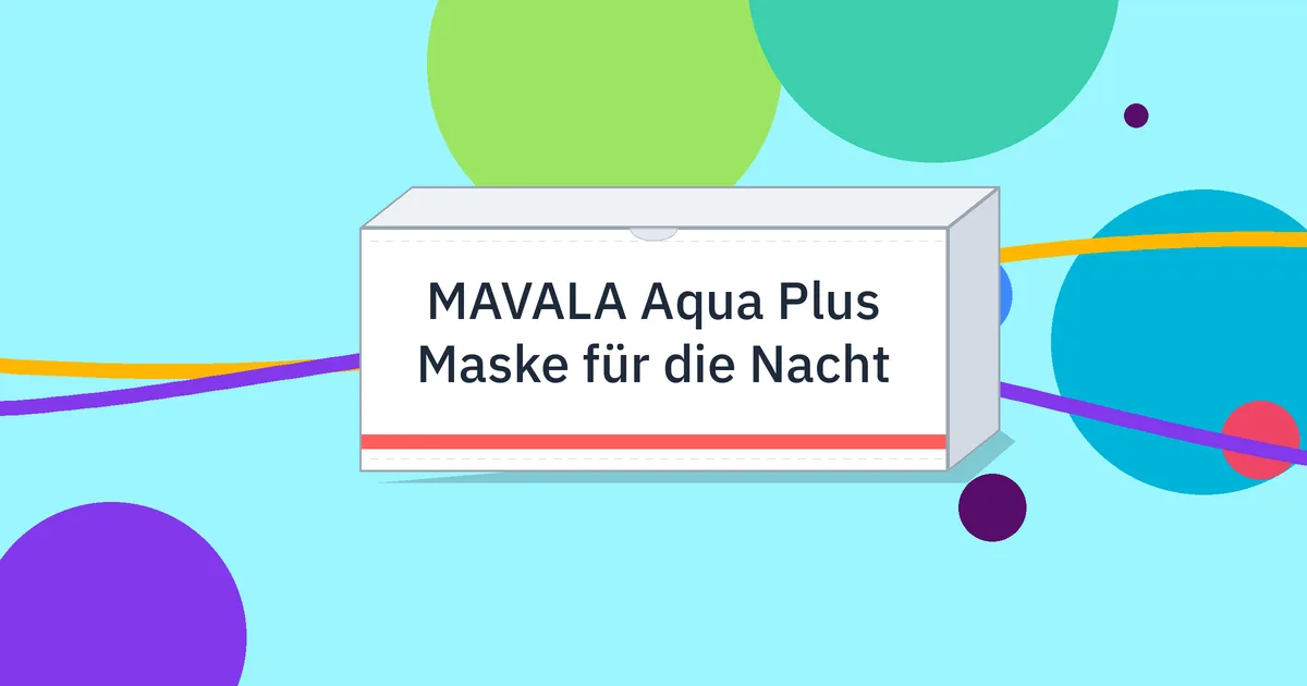 Symbolbild: Packung mit der Aufschrift MAVALA Aqua Plus Maske für die Nacht (PZN 13694783) – Verfügbarkeit und Bezug in Apotheken in Frankfurt am Main