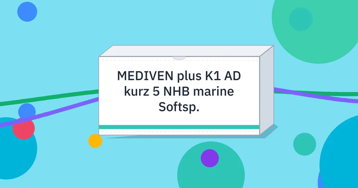 Symbolbild: Packung mit der Aufschrift MEDIVEN plus K1 AD kurz 5 NHB marine Softsp. (PZN 15898656) – Verfügbarkeit und Bezug in Apotheken in Frankfurt am Main