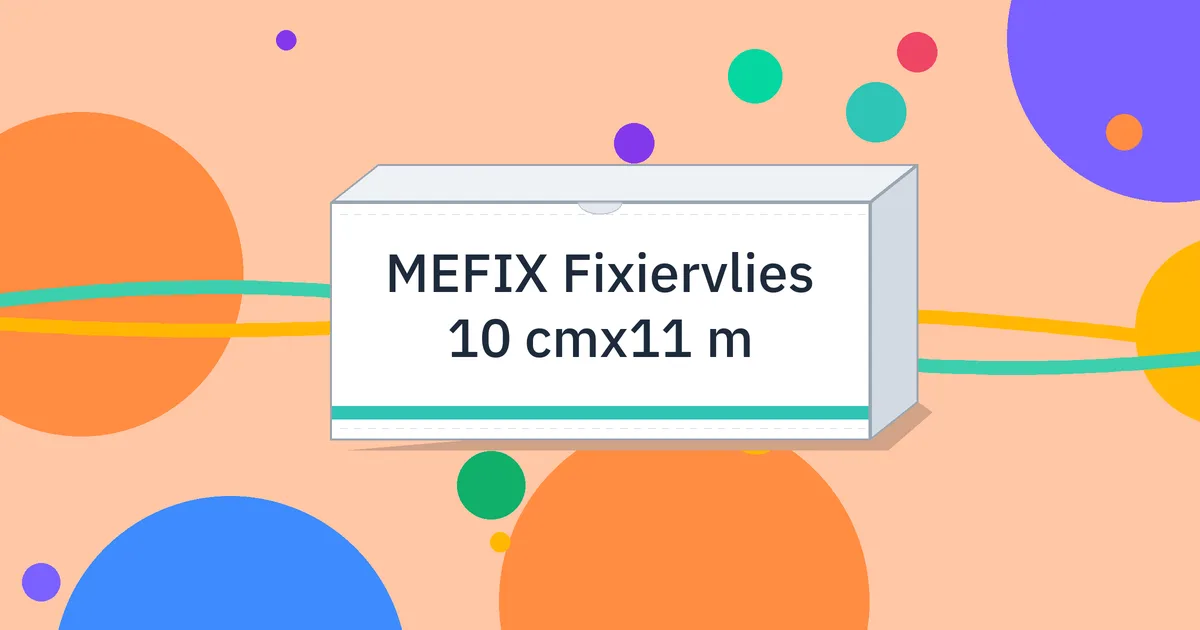 Symbolbild: Packung mit der Aufschrift MEFIX Fixiervlies 10 cmx11 m (PZN 18736262) – Verfügbarkeit und Bezug in Apotheken in Frankfurt am Main
