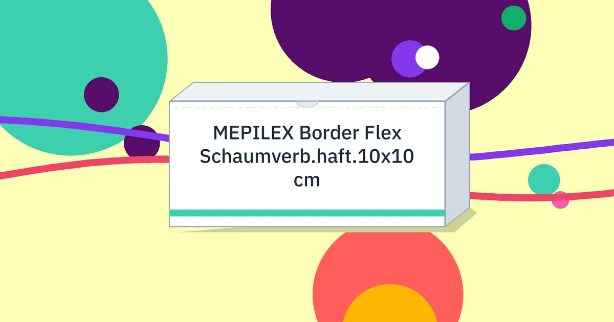 Symbolbild: Packung mit der Aufschrift MEPILEX Border Flex Schaumverb.haft.10x10 cm (PZN 18168875) – Verfügbarkeit und Bezug in Apotheken in Frankfurt am Main