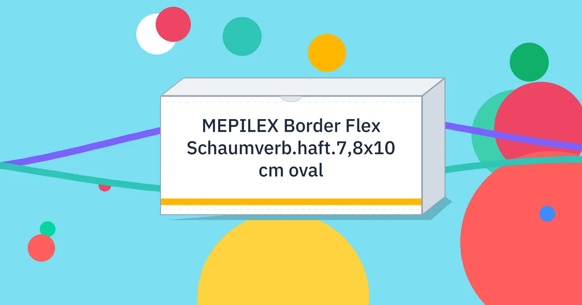 Symbolbild: Packung mit der Aufschrift MEPILEX Border Flex Schaumverb.haft.7,8x10 cm oval (PZN 20008535) – Verfügbarkeit und Bezug in Apotheken in Frankfurt am Main